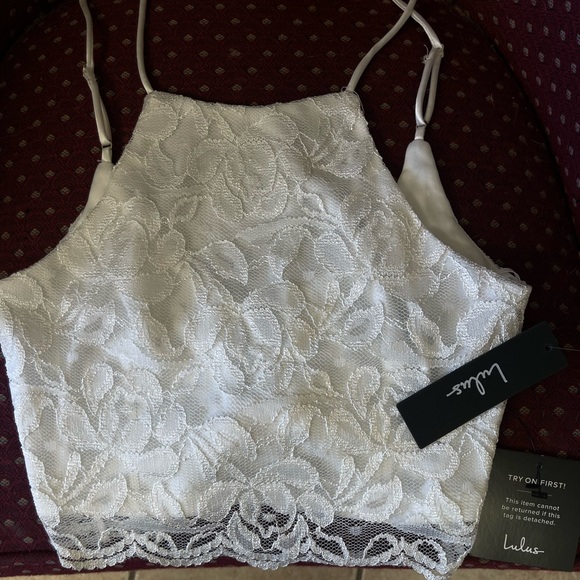 Lulus | Tops | Lulus White Lace Bralette Crop Top | Poshmark